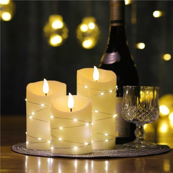 Accents | Flameless Candle Battery Powered Embedded Light String Led ...